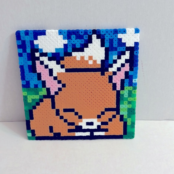 Art | 8 Bit Fox Handmade Perler Pictureone Of A Kind Made With Love ...